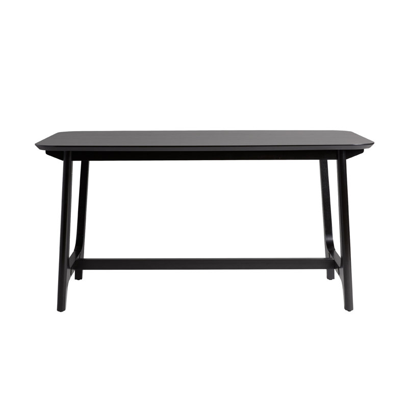 Mid Century Modern Dining Table with Trestle Base Dining Table Kitchen Table George Oliver Color Black